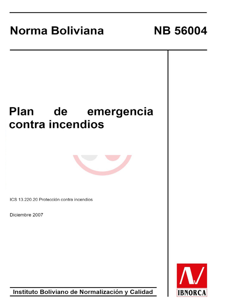 NB 56004 - 2007 Plan de Emergencia Contra Incendios. | PDF