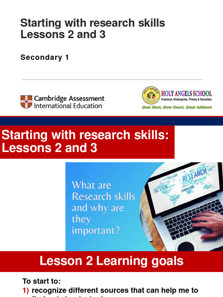 Lessons 2 and 3 - Developing Research Skills | PDF | Primary Sources ...