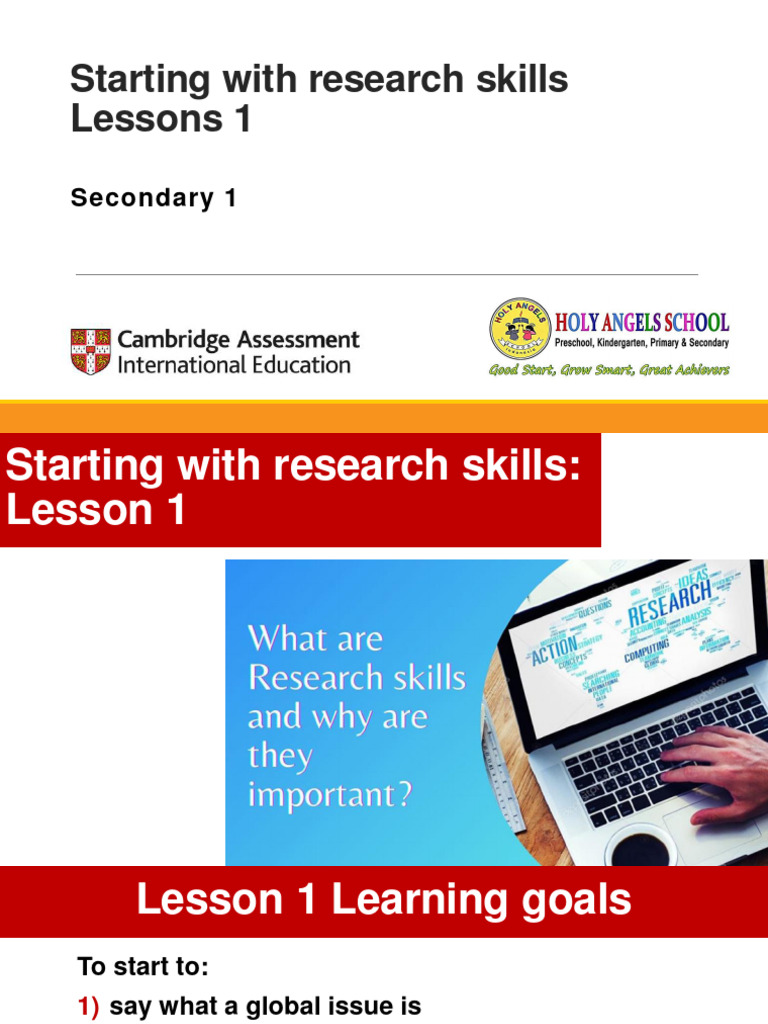 Lesson 1 - Starting With Research Skills | PDF | Sustainability ...