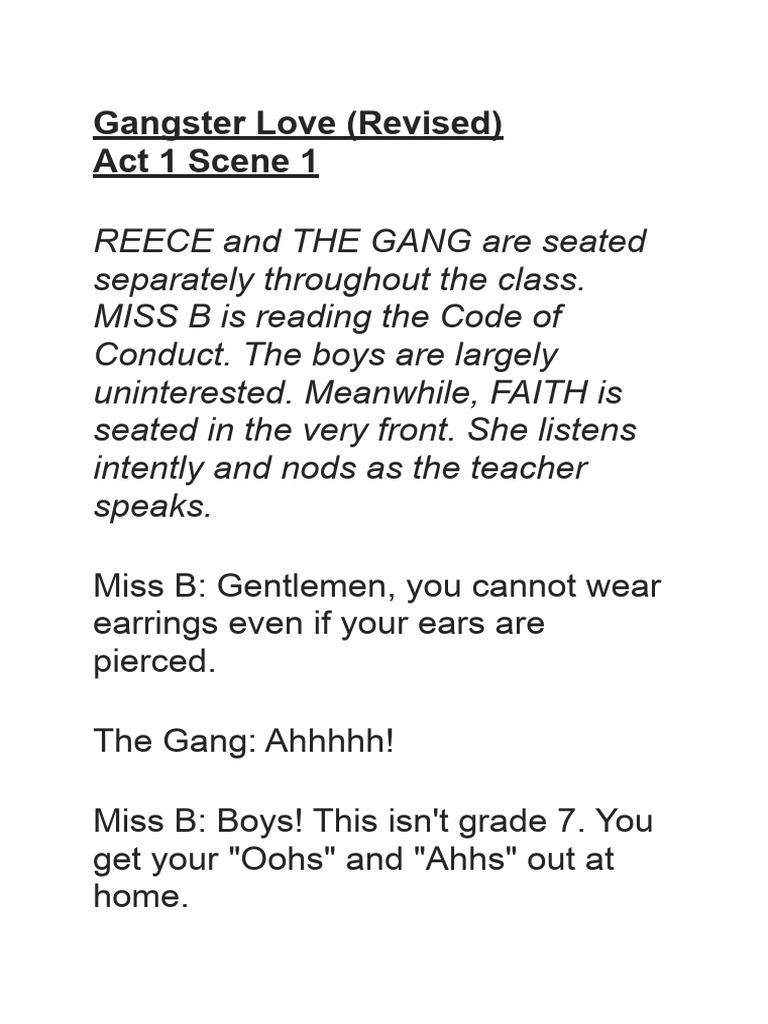 Gangster Love (Revised) - 240402 - 205553 | PDF