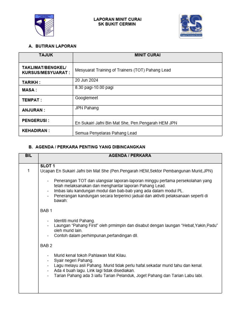 Minit Curai 2024 | PDF