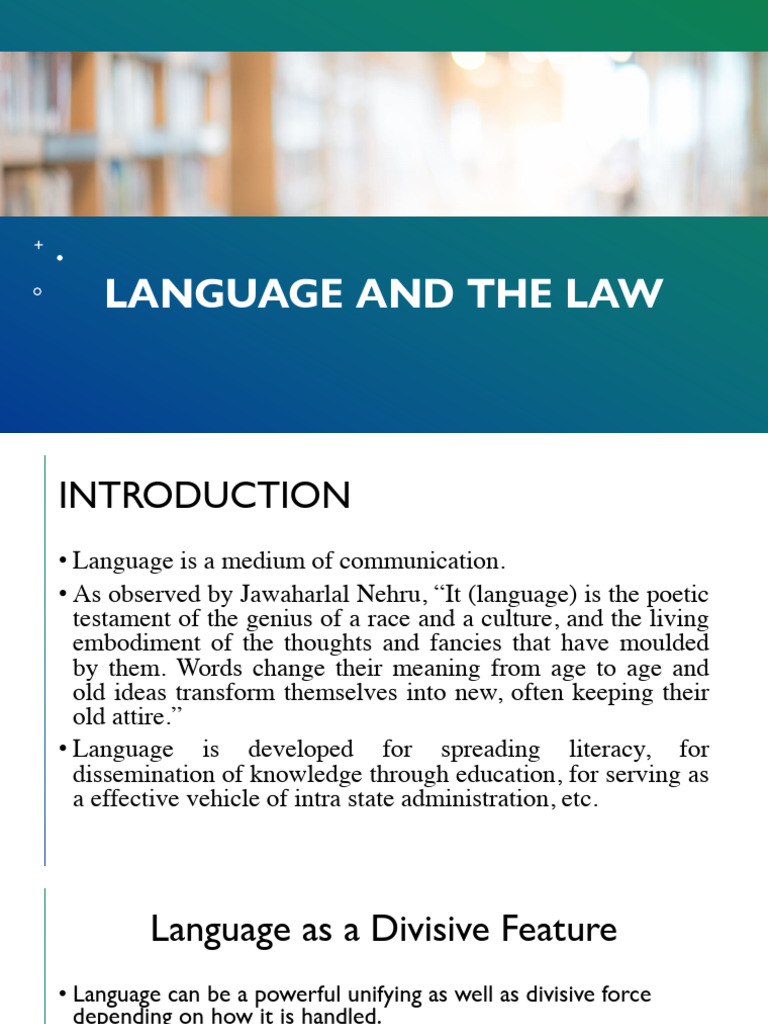 Language & Law | PDF | Linguistics | Justice
