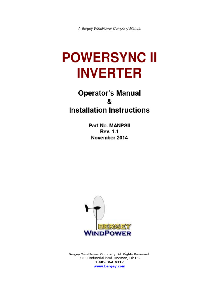 Psii 12kw Manual | PDF | Power Inverter | Alternating Current