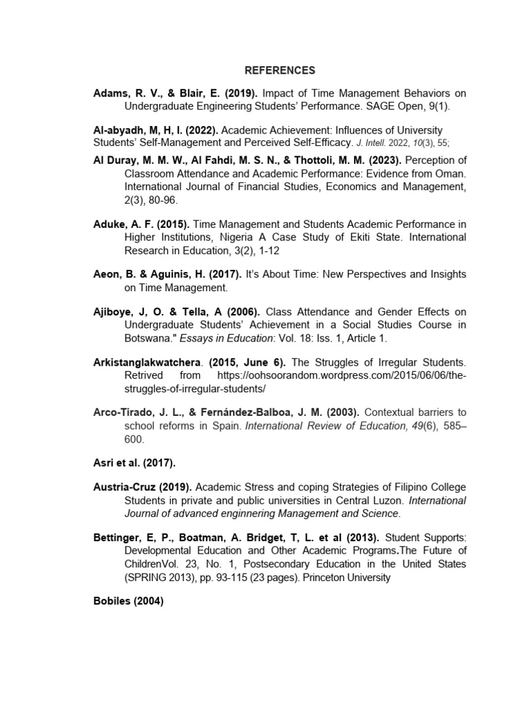 REFERENCESstudy | Download Free PDF | Psychology | Behavioural Sciences