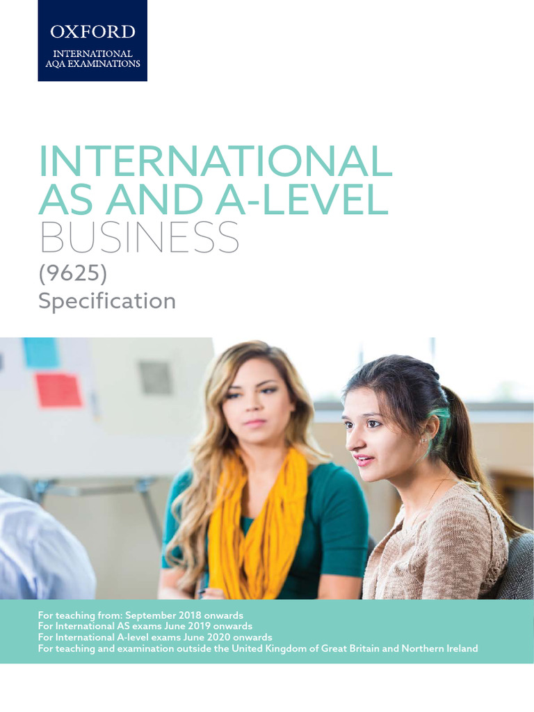 International AQA Business Specification | PDF | Gce Advanced Level ...