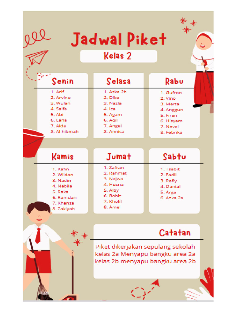 Jadwal Piket | PDF