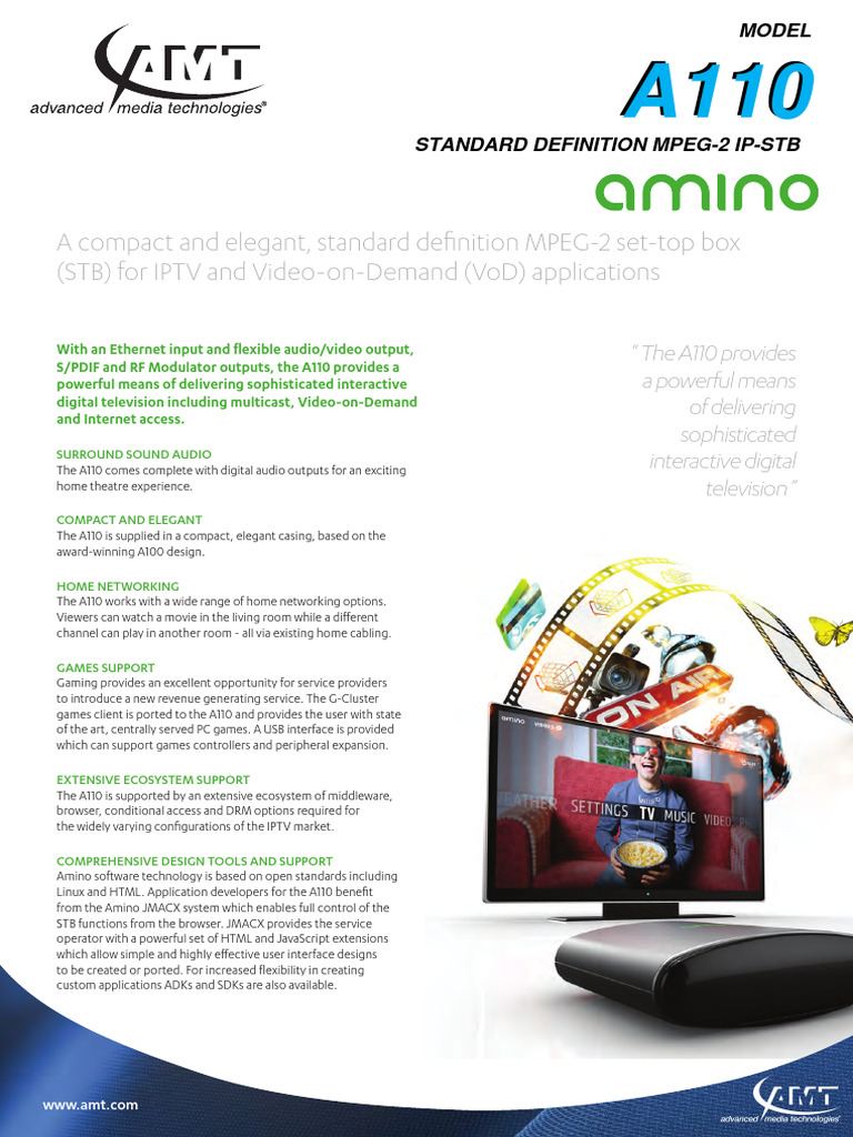 A110 Standard Definition Mpeg2 Ip-Stb | PDF | Set Top Box | Video On Demand