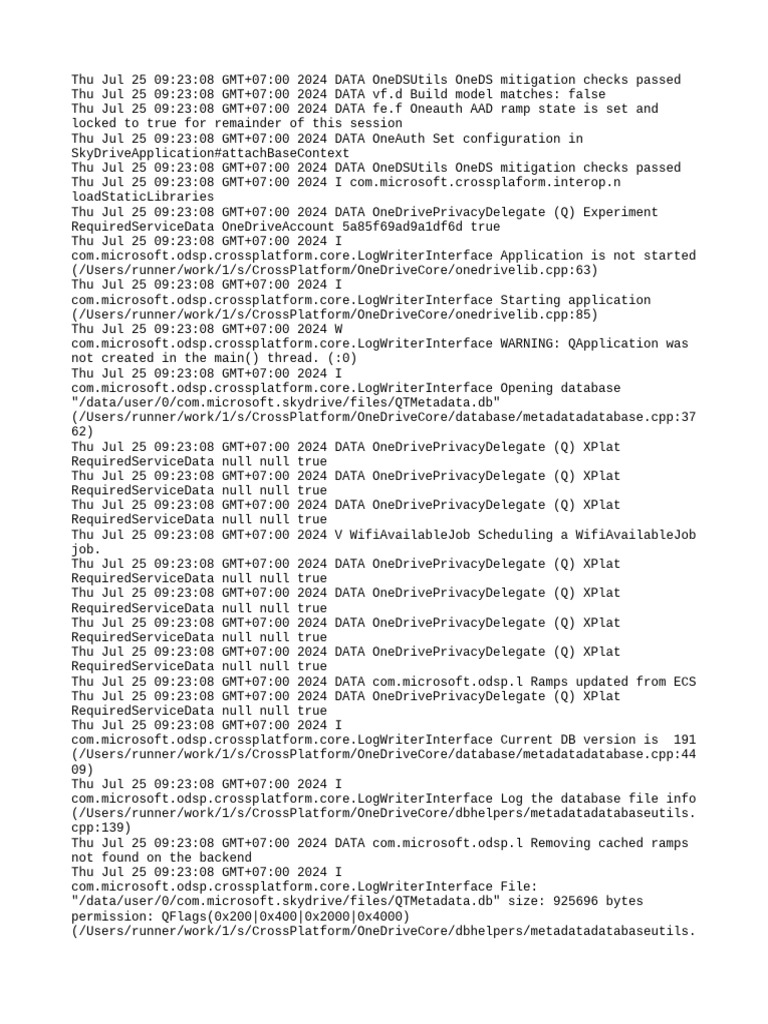 OneDrive Application Log Insights | PDF | Computer File | Databases