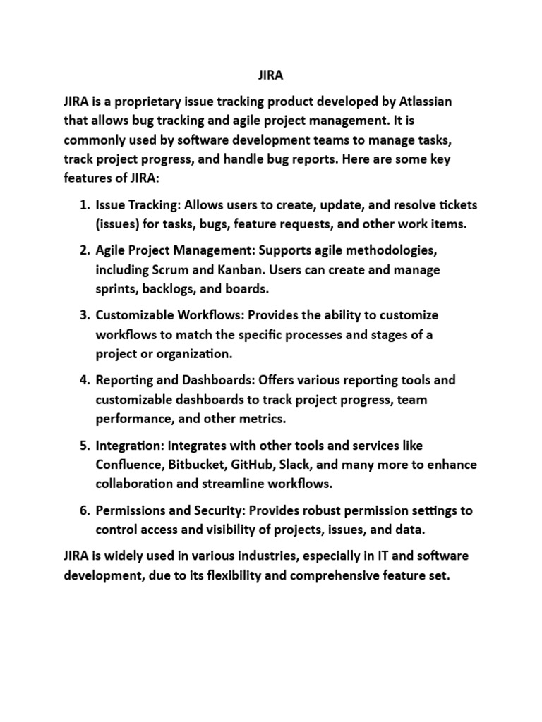 The Concept of JIRA | PDF | Business | Technology & Engineering