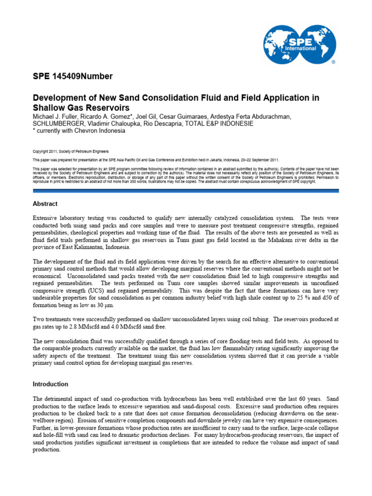 Spe 145409 Submitted Manuscript | PDF | Permeability (Earth Sciences ...