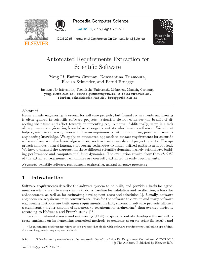 Automated Requirements Extraction For Scientific - 2015 - Procedia ...