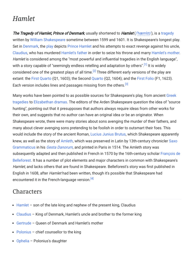 Hamlet | PDF | Hamlet