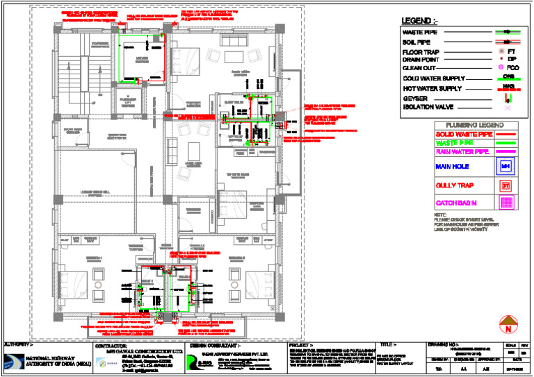 Second Floor, Water Supply Layout-1 | PDF