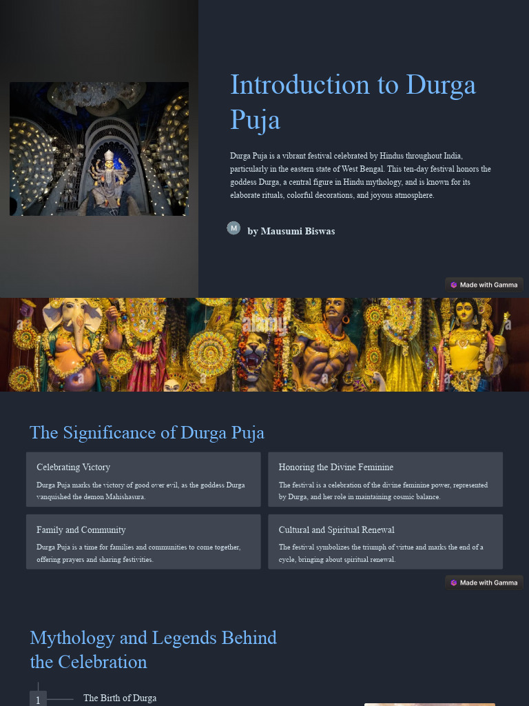 Introduction To Durga Puja | PDF | Hindu Worship