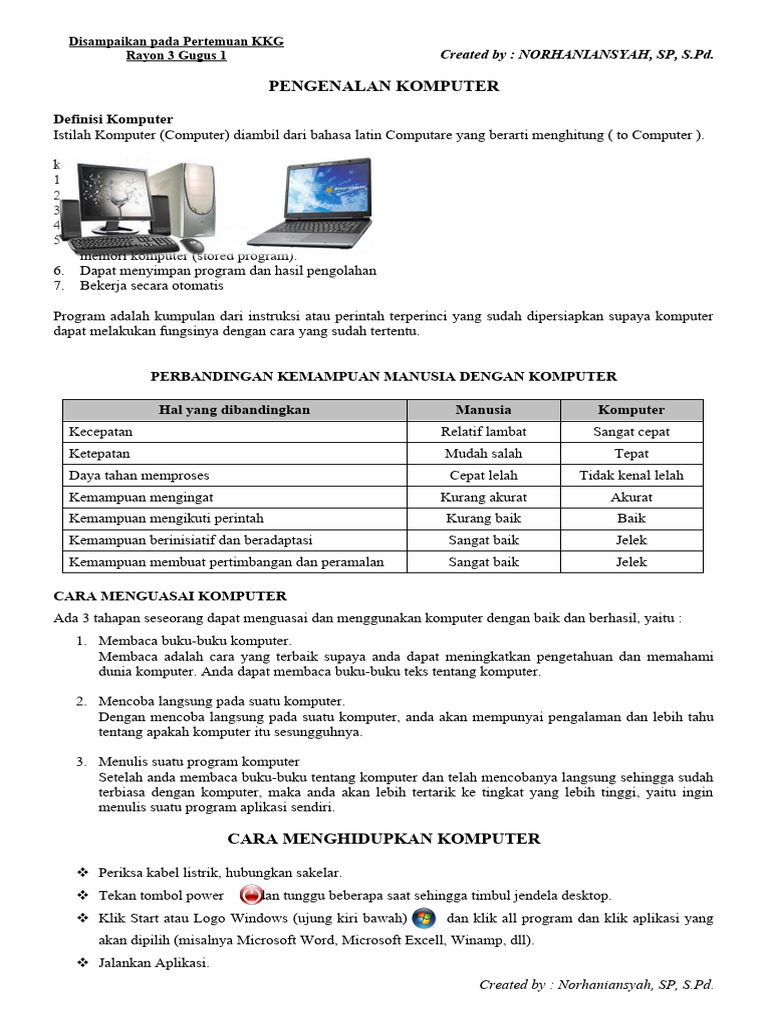 ARTIKEL PENGENALAN KOMPUTER_MATERI ICT (print) | PDF