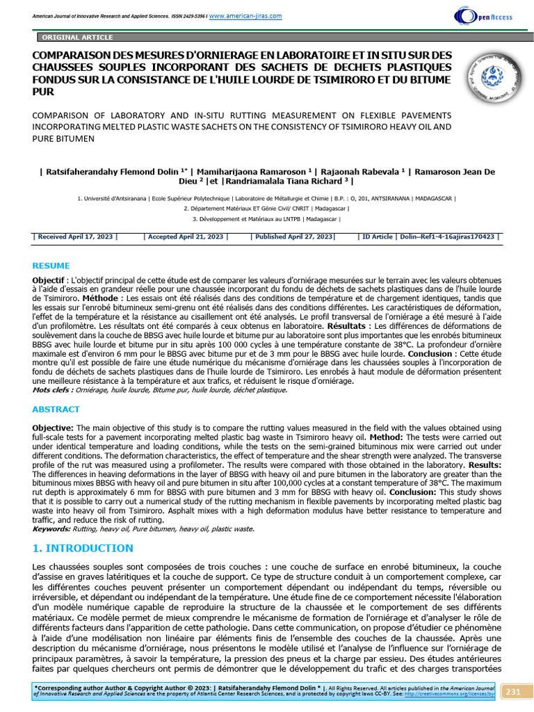 Dolin Ref1 4 16ajiras170423.pdf2 | PDF | Pneumatique (véhicule) | Béton