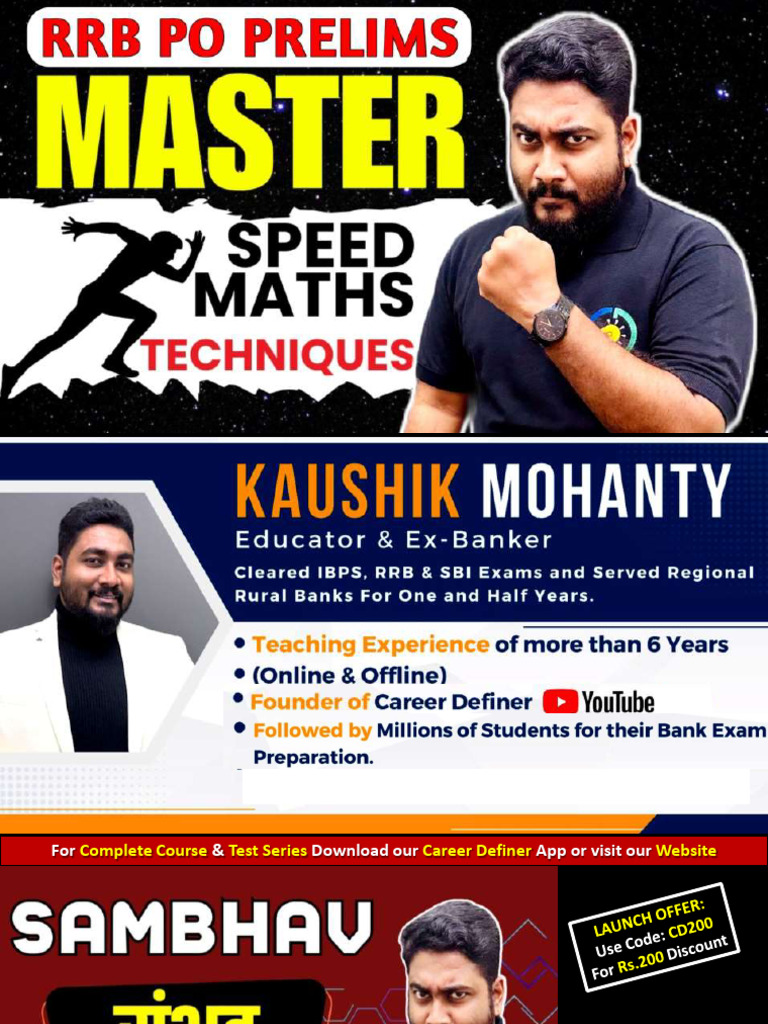 Speed Math Techniques For RRB PO 2024 | PDF | Mathematics