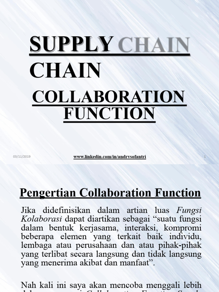 SCM Collaboration Function | PDF