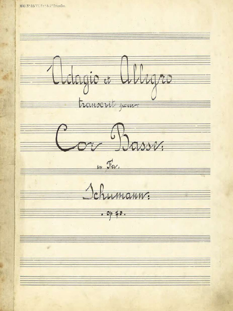 Schumann Adagio and Allegro Manuscript | PDF