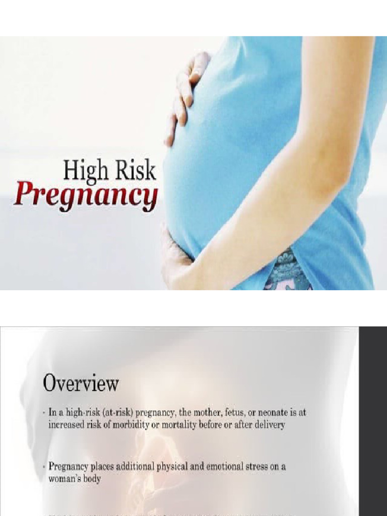 High Risk Pregnancies and Management | PDF