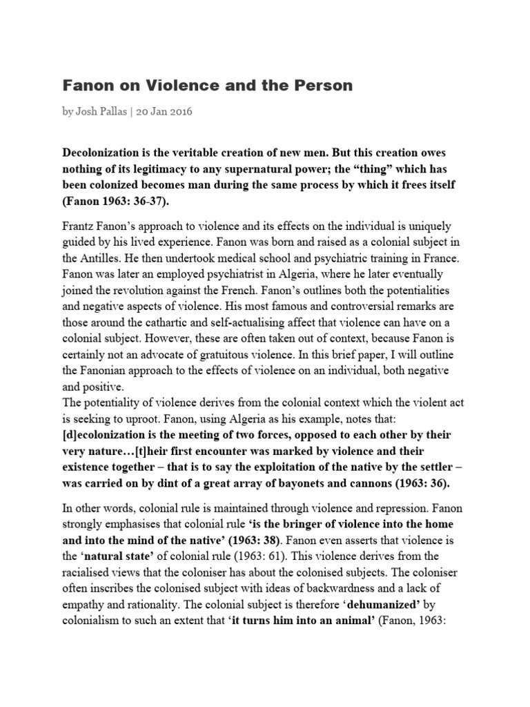 Gender, Ethnicity and Colonialism | PDF | Frantz Fanon