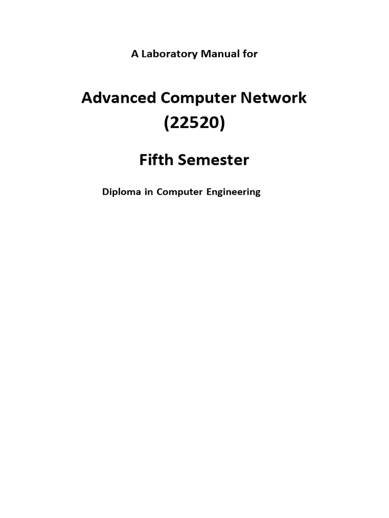 A Laboratory Manual For ACN | PDF | I Pv6 | Router (Computing)