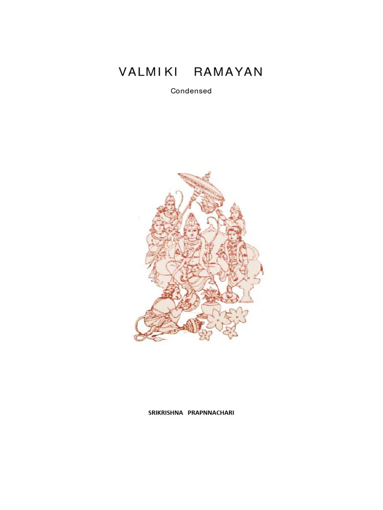 Valmimki Ramayan Condensed | PDF | Rama | Sita