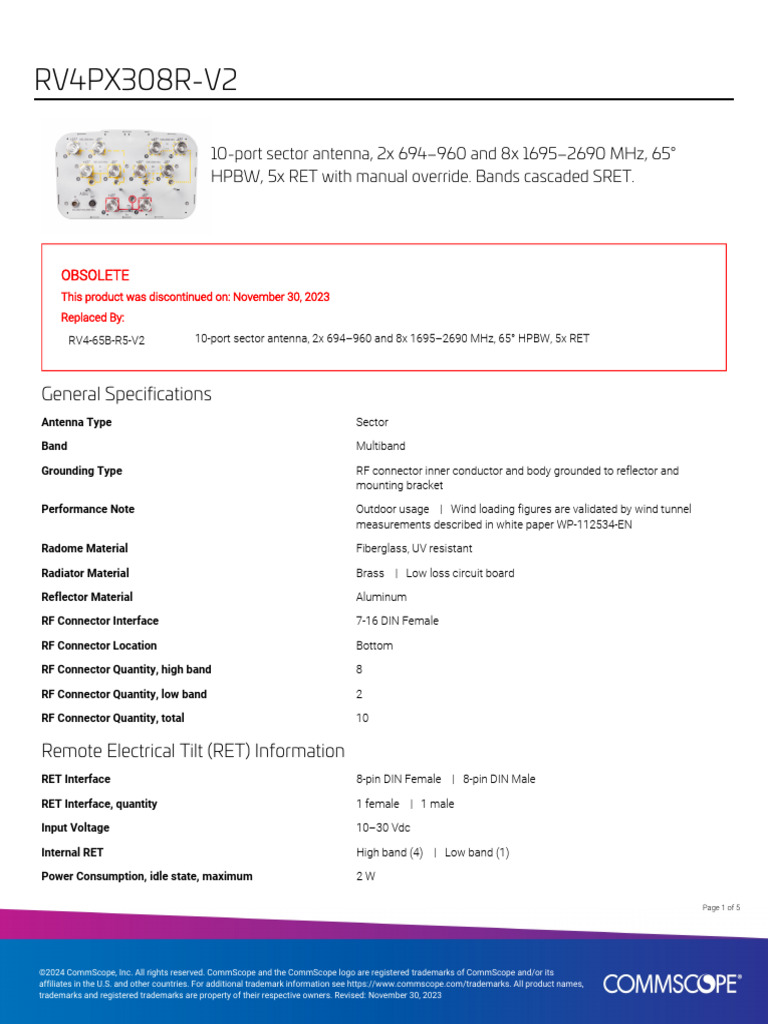 rv4px308r v2 Product Specifications | PDF | Antenna (Radio) | Electrical Engineering