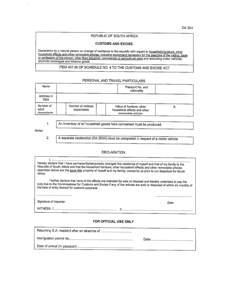South Africa DA304 P1.160 AFFIDAVIT | PDF