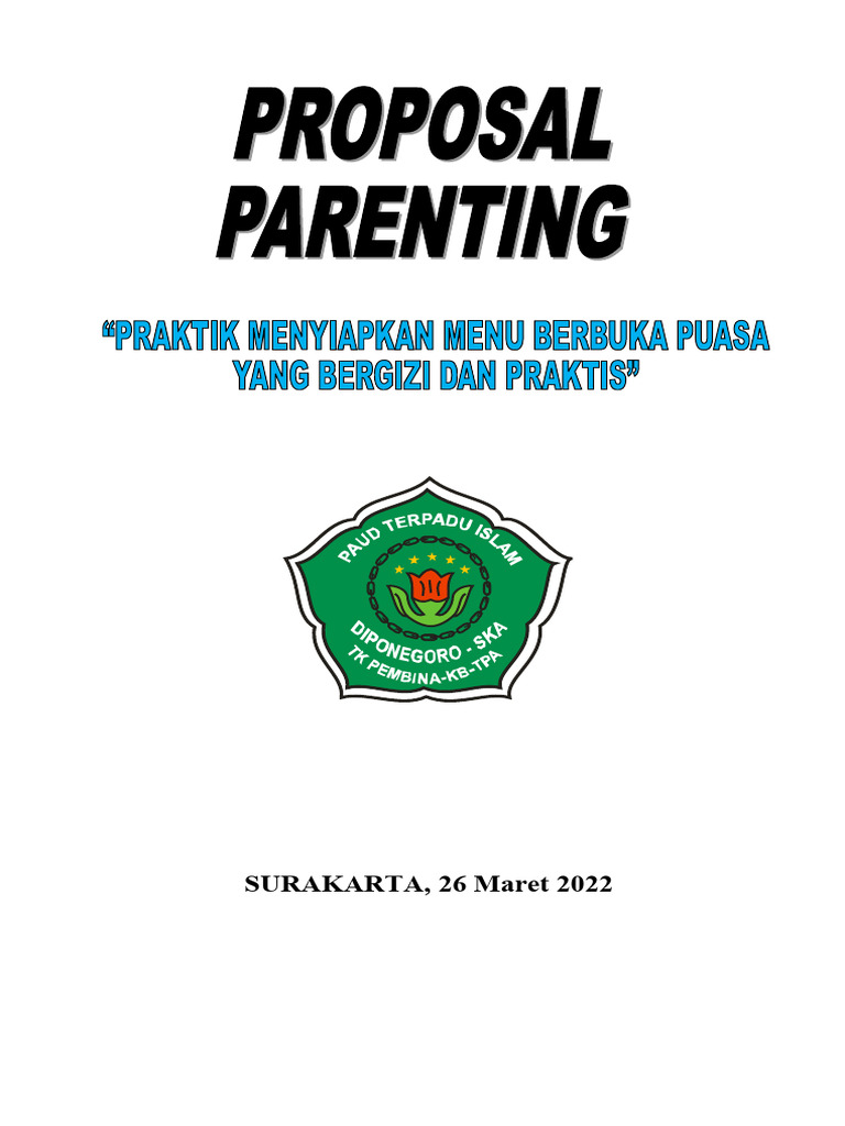 Proposal Parenting Gizi 2022 | PDF