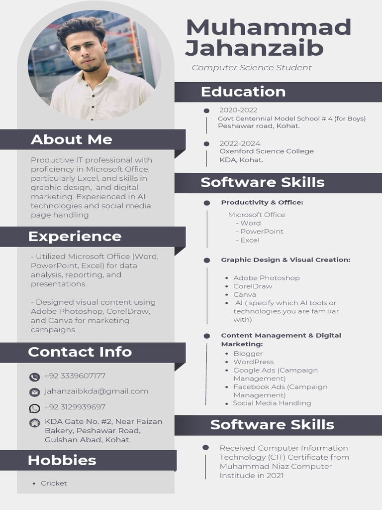 Muhammad Jahanzaib | PDF | Microsoft Excel | Computing Muhammad Jahanzaib | PDF | Microsoft Excel | Computing