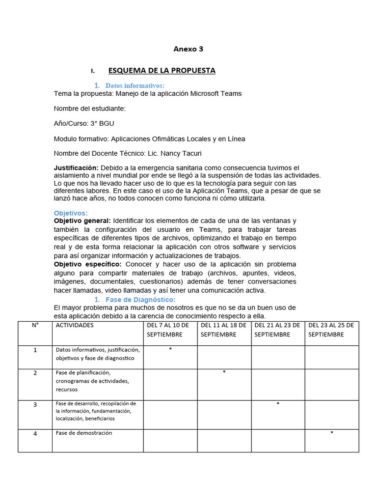 Esquema de La Propuesta | PDF | Software de la aplicacion | Aprendizaje