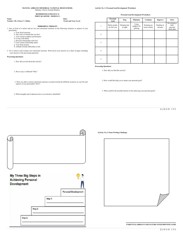 12 Homeroom - Activity Sheet | PDF | Social Psychology | Psychological ...