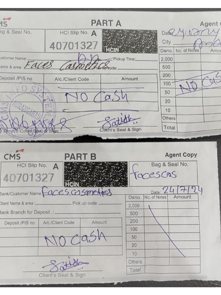 Cash Slip | PDF