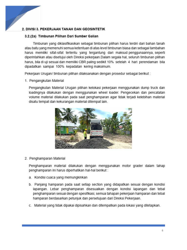 Metode Pelaksanaan - Pekerjaan Tanah Dan Geosintetik | PDF | Griya & Taman | Sains & Matematika