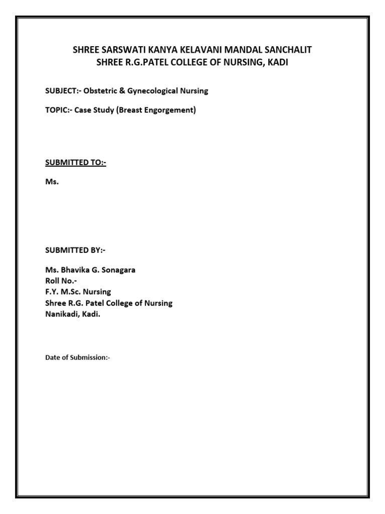 Breast Engorgement Case Study | PDF | Epithelium | Breast