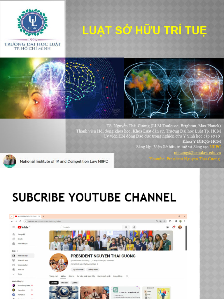 Official - Slide Luật SHTT - Nguyen Thai Cuong (LLM Toulouse - Brighton UK) | PDF