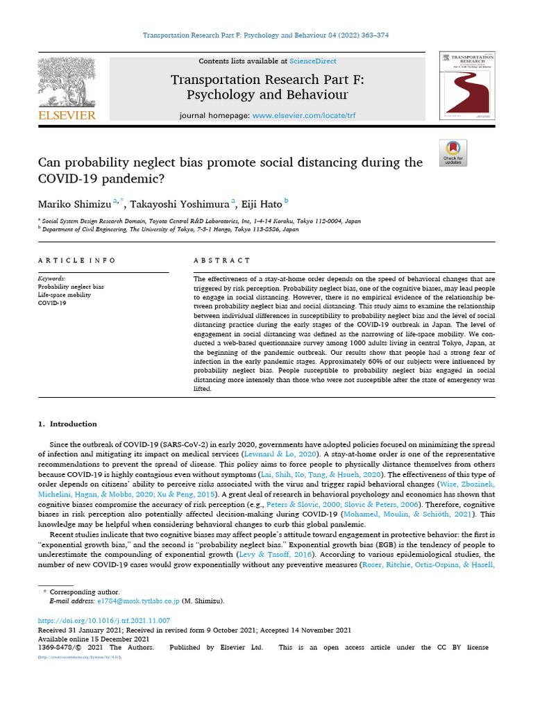 Can Probability Neglect Bias Promote Soc - 2022 - Transportation ...