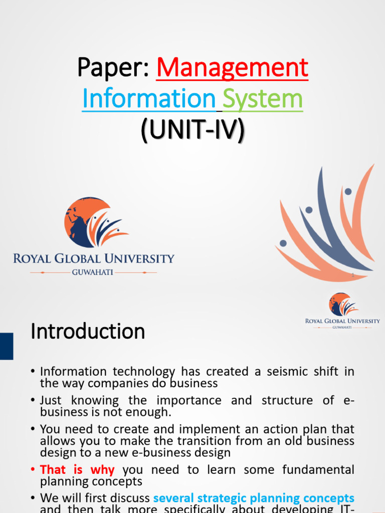 Unit-IV Management Information System | PDF | Information System | System