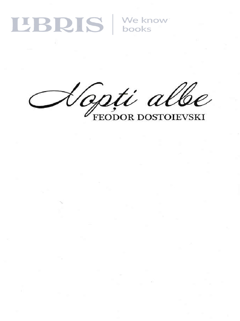 Nopti Albe - Feodor Dostoievski | PDF