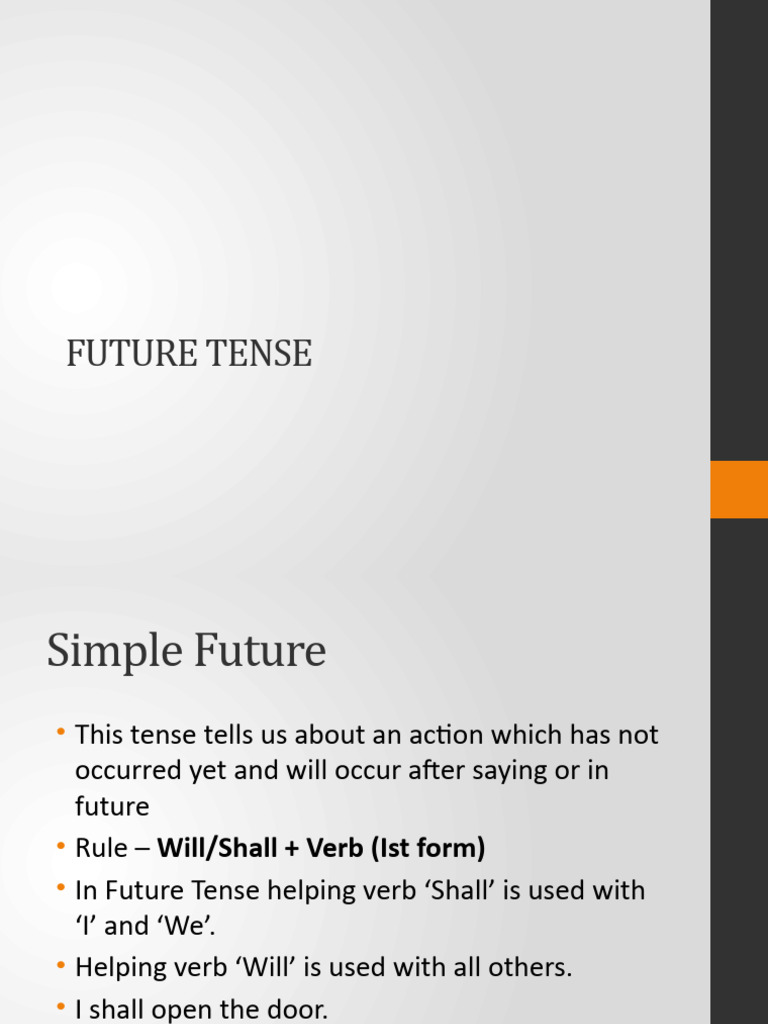 Future Tense | PDF | Verb | Grammatical Tense