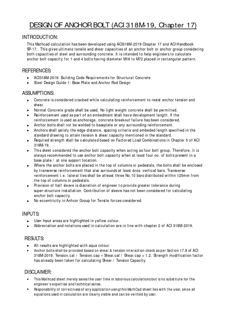 Mathcad - M20-300 | PDF | Screw | Materials