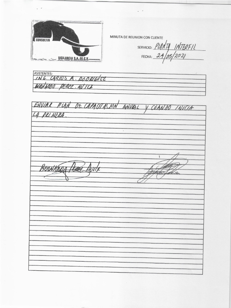 Minuta Interfil | PDF