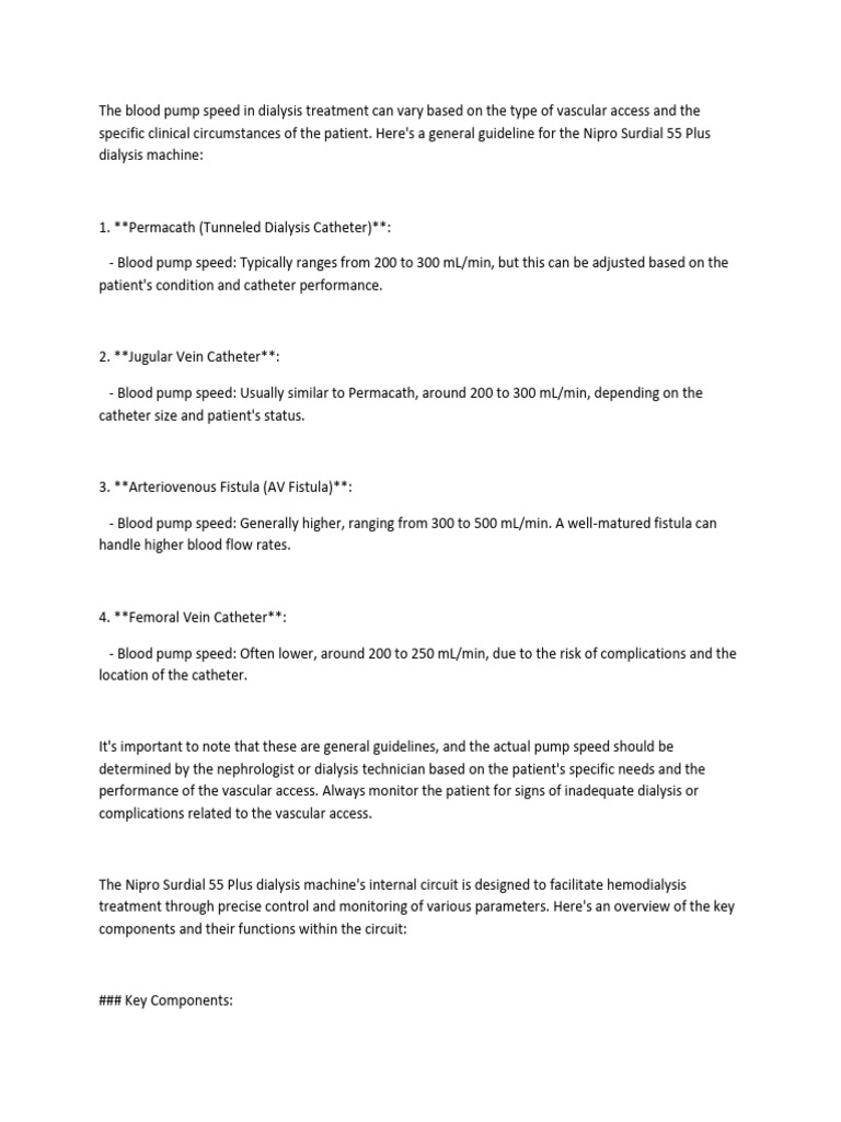 Dialysis Machine 1 | PDF | Hemodialysis | Medical Specialties
