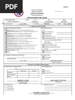 CS Form No. 6 Revised 2020 Application For Leave | PDF