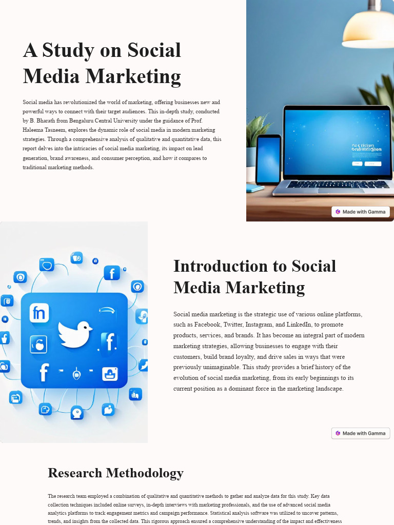 A Study On Social Media Marketing | PDF | Popular Culture & Media ...