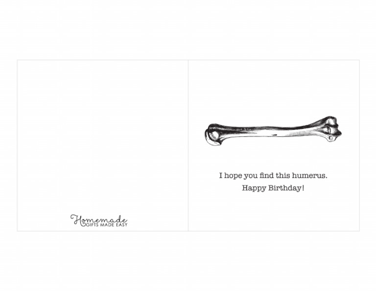 Printable Birthday Cards Humerus | PDF