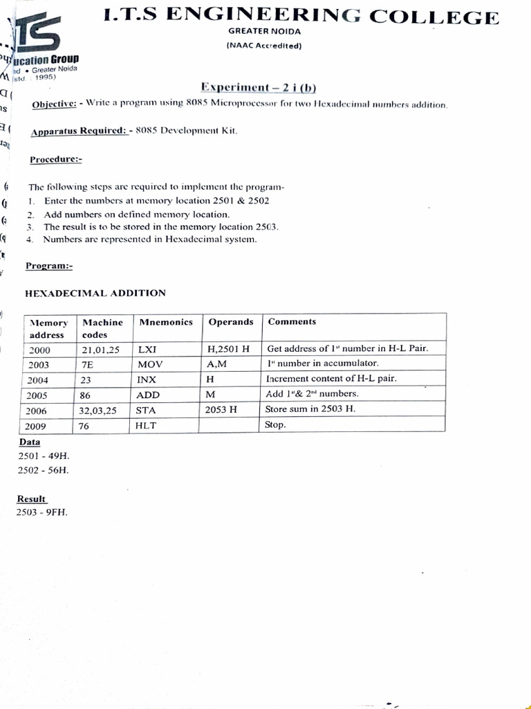 MP Experiment 2 | PDF | Assembly Language | Central Processing Unit