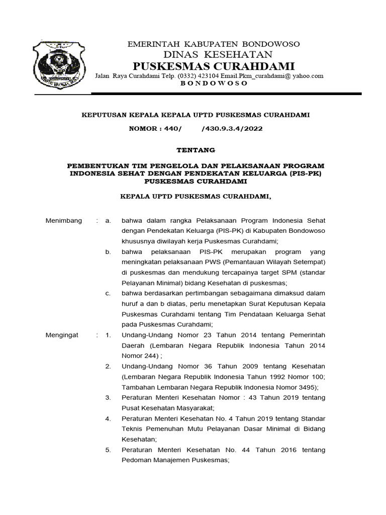 SK-Tim-PISPK Curahdami | PDF