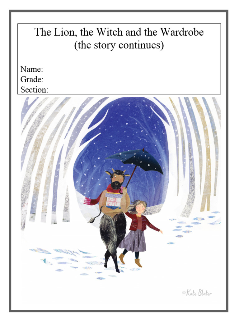The Lion, The Witch and The Wardrobe Novel Study Workbook | PDF | Aslan ...